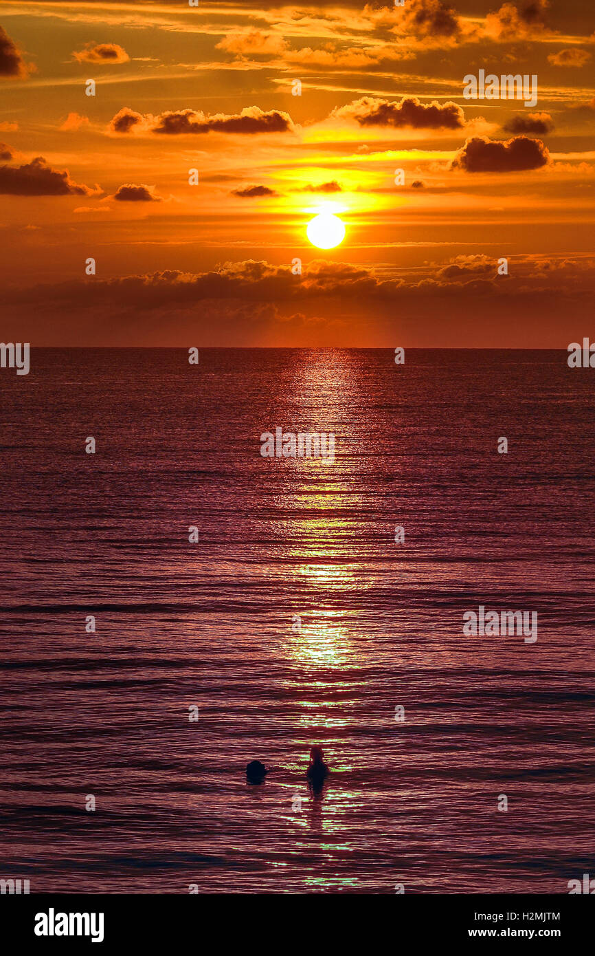 Jamaica beach sunset hi-res stock photography and images - Alamy