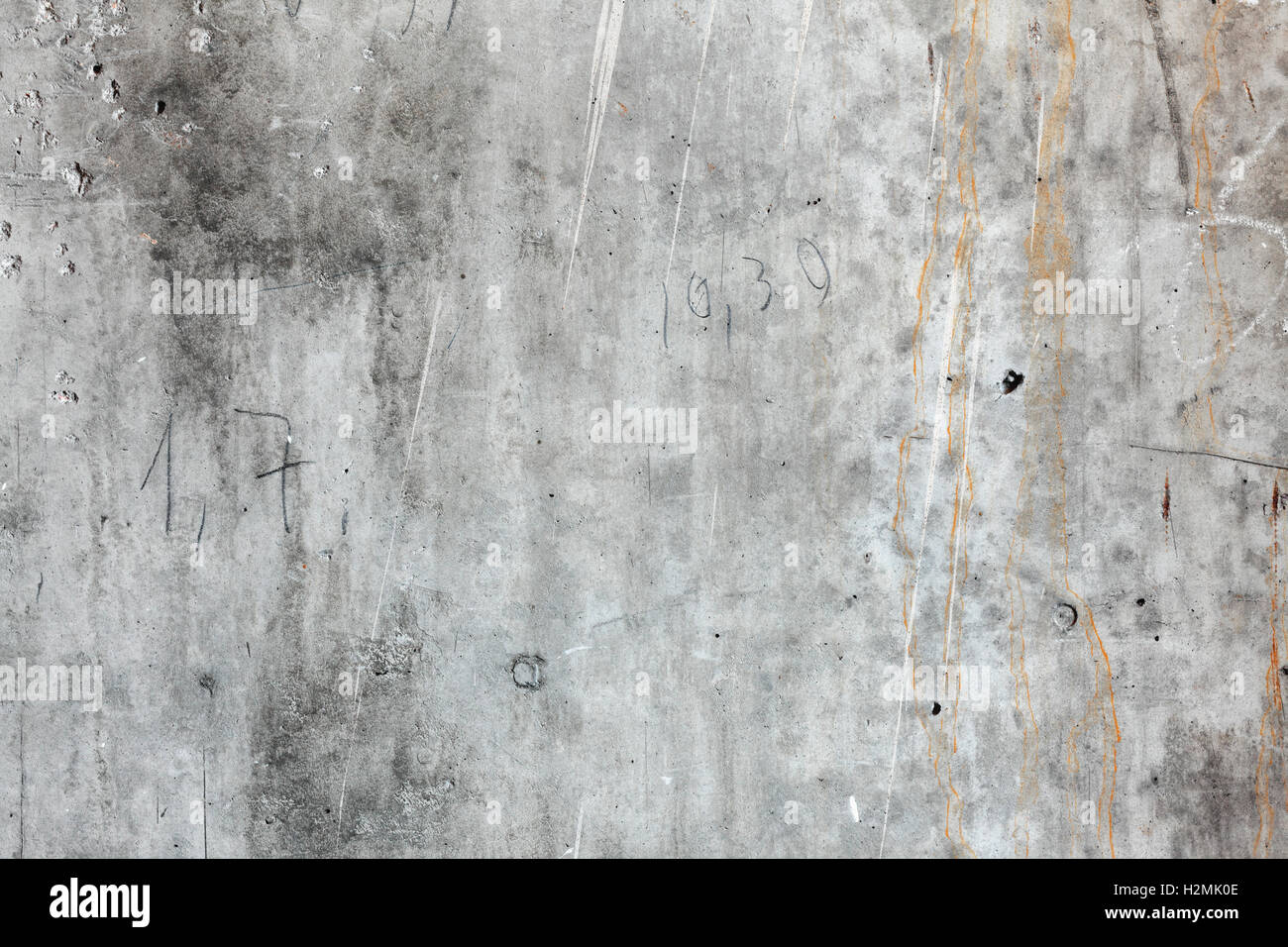 Texture concrete wall with streaks of rust and figures Stock Photo - Alamy