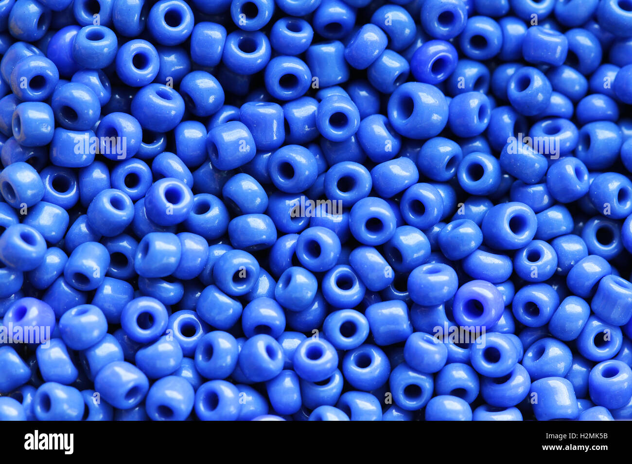 Beads of blue colour close up macro photo Stock Photo - Alamy