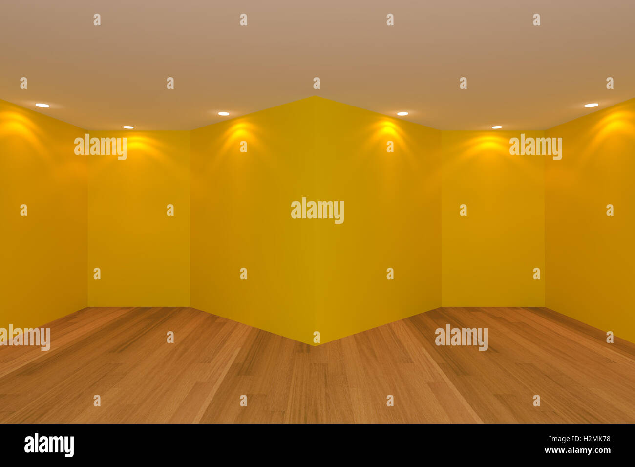 yellow empty room Stock Photo - Alamy