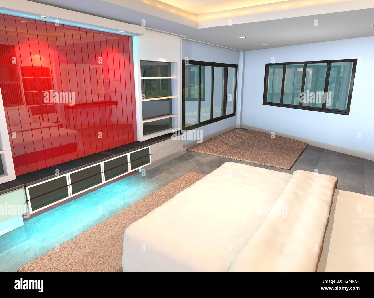 Red wall 3d hi-res stock photography and images - Alamy