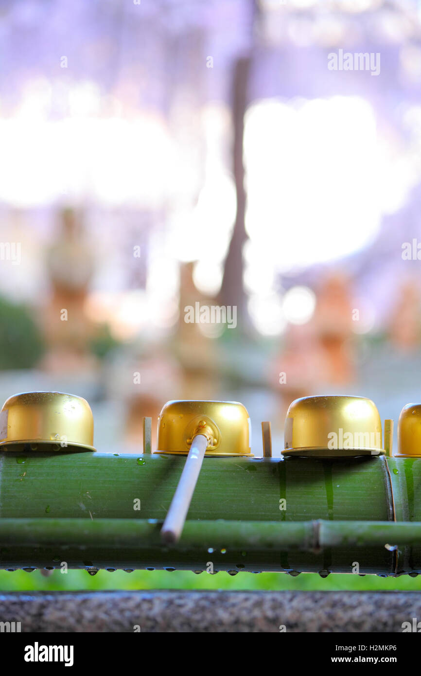 Water ladle in japanese temple Stock Photo - Alamy