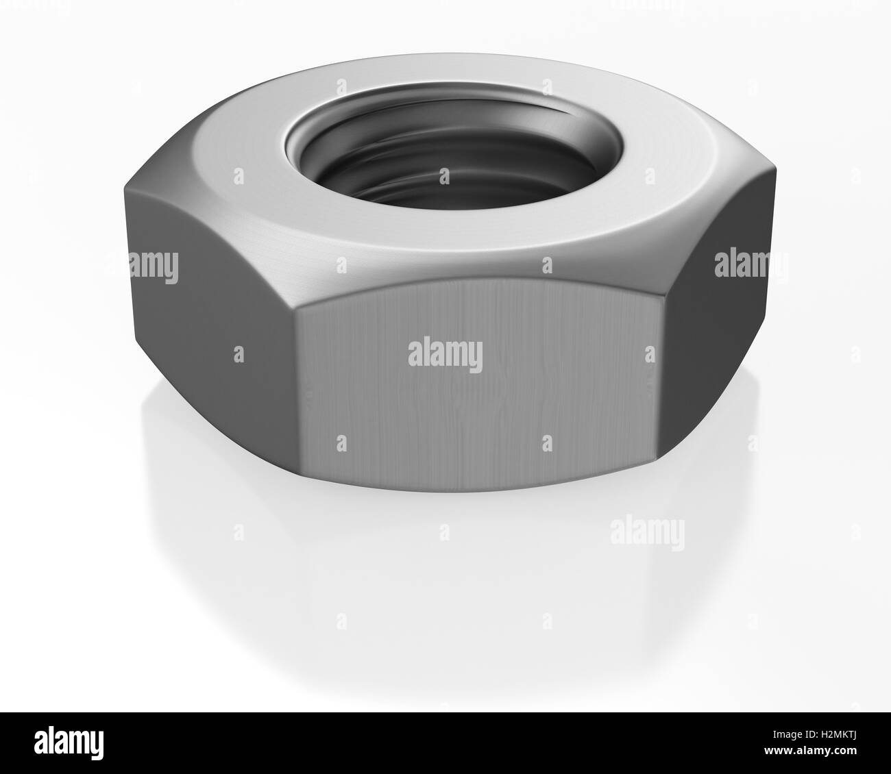 Nut on white background. Isolated 3D image Stock Photo - Alamy