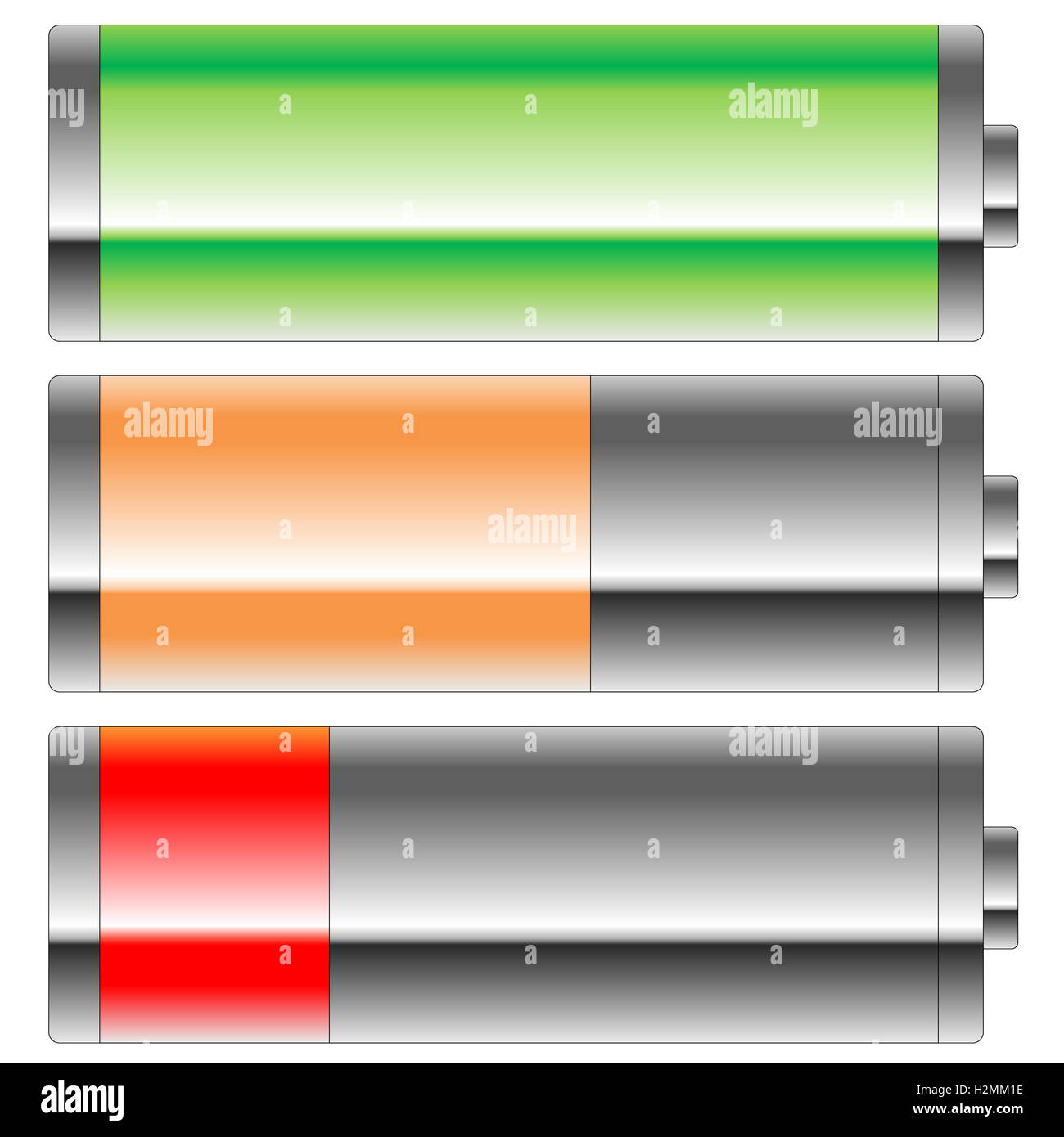 Battery level set Stock Photo - Alamy