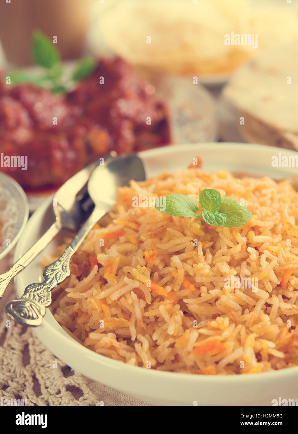 Indian cuisine biryani rice Stock Photo - Alamy