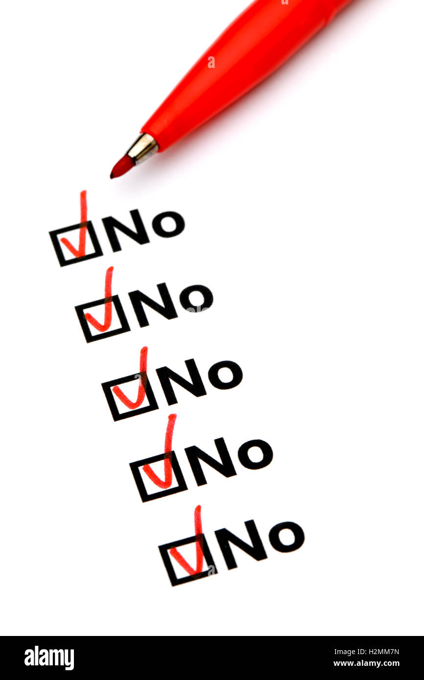 Yes no box tick yes hi-res stock photography and images - Alamy