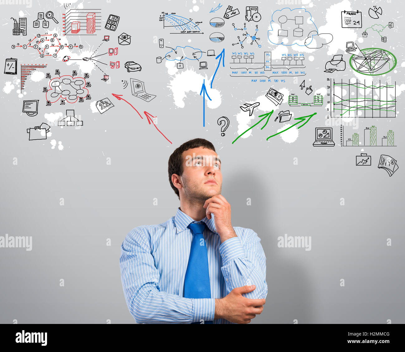 thinking business man Stock Photo - Alamy