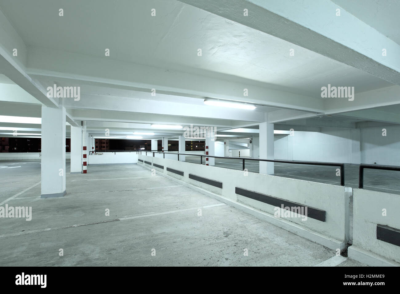 Interior of parking lot Stock Photo - Alamy