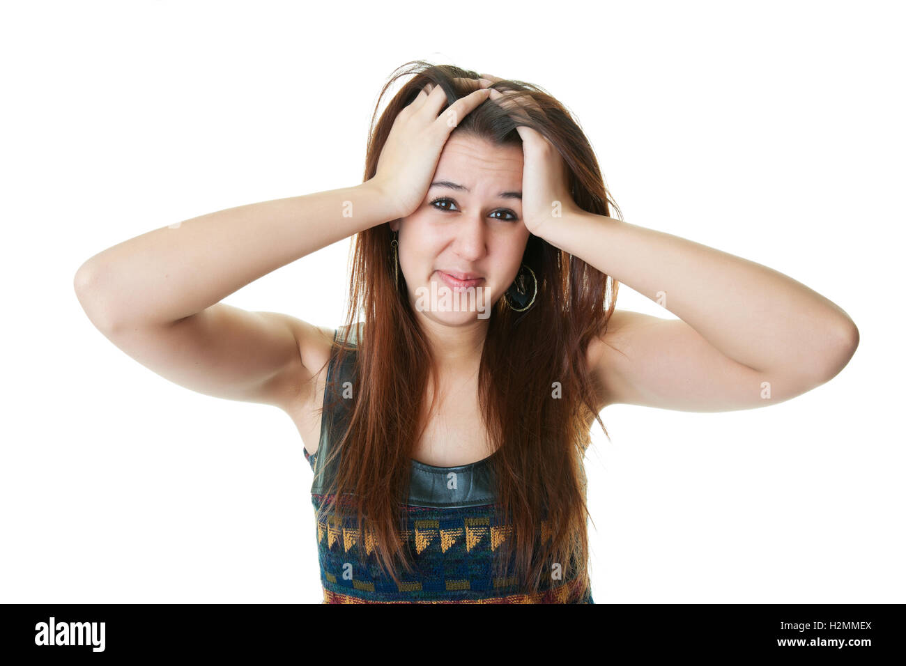Stressed and Overwhelmed Stock Photo - Alamy