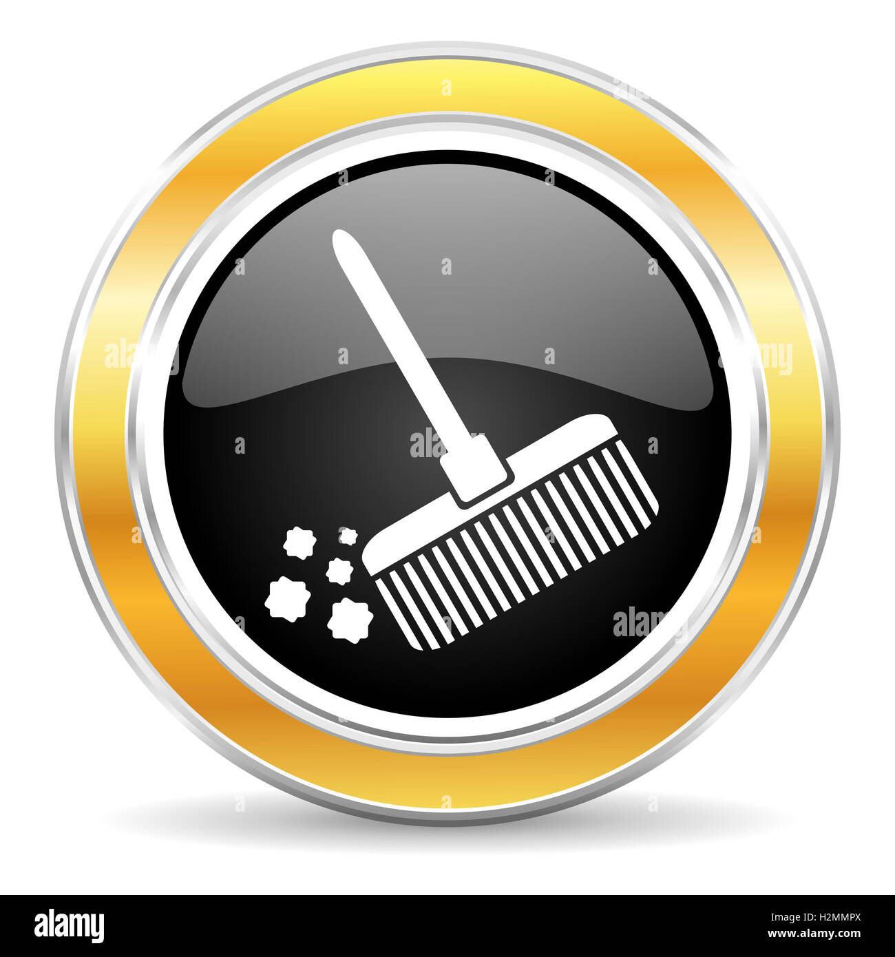 Sweeping broom icon hi-res stock photography and images - Alamy