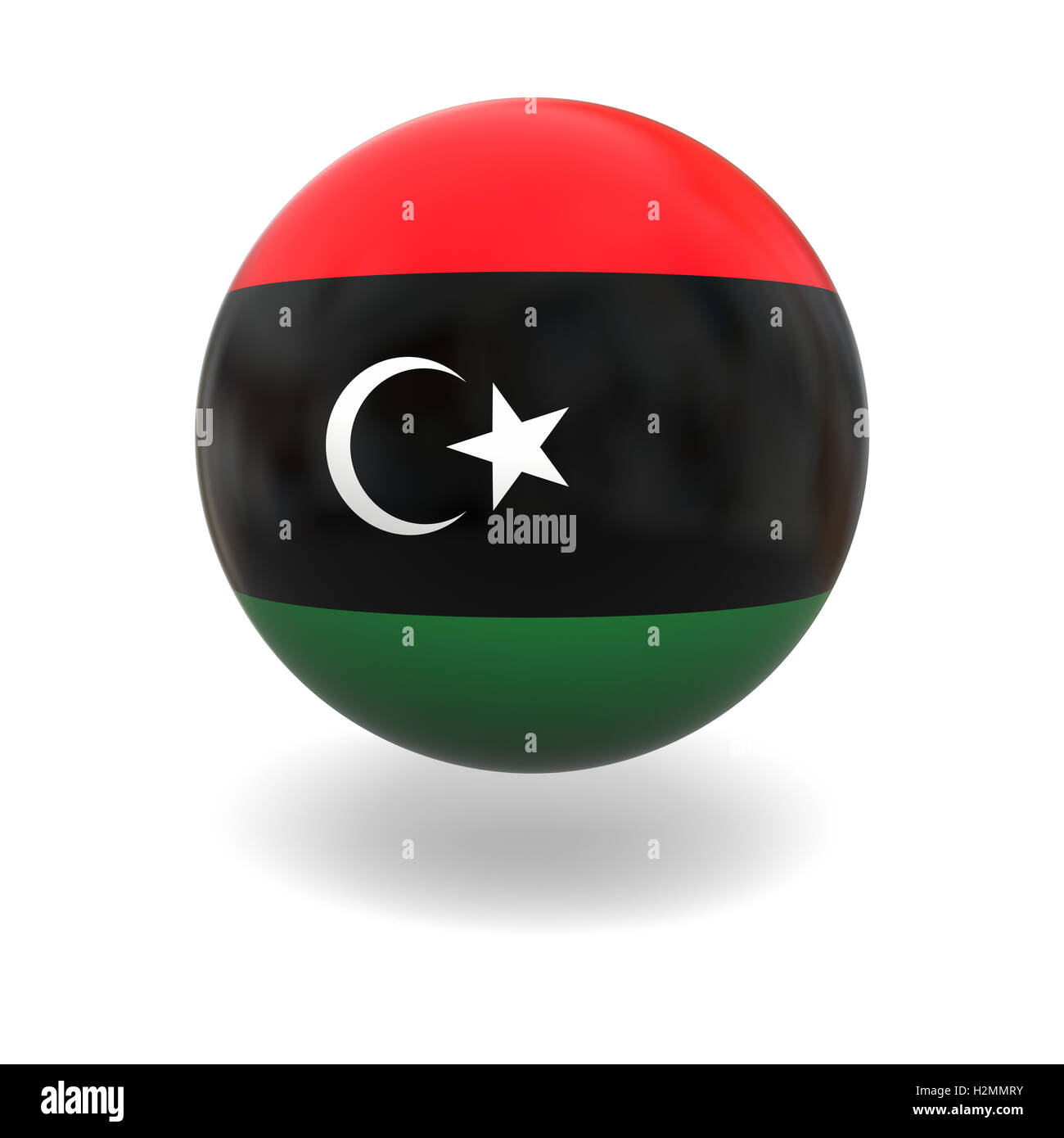 Isolated on white libyan flag hi-res stock photography and images - Alamy