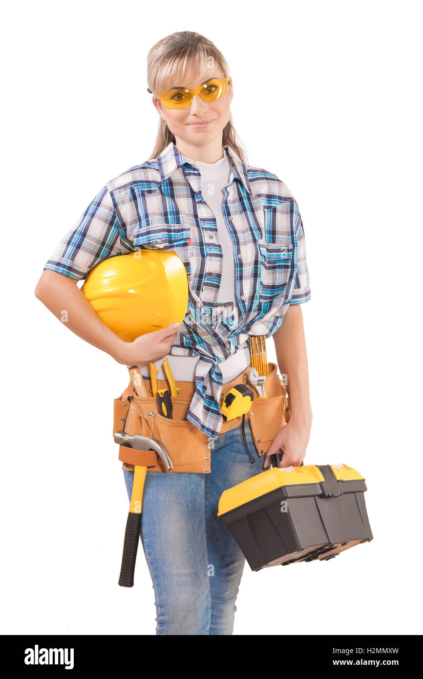 Beautiful female engineer wearing helmet hi-res stock photography and ...
