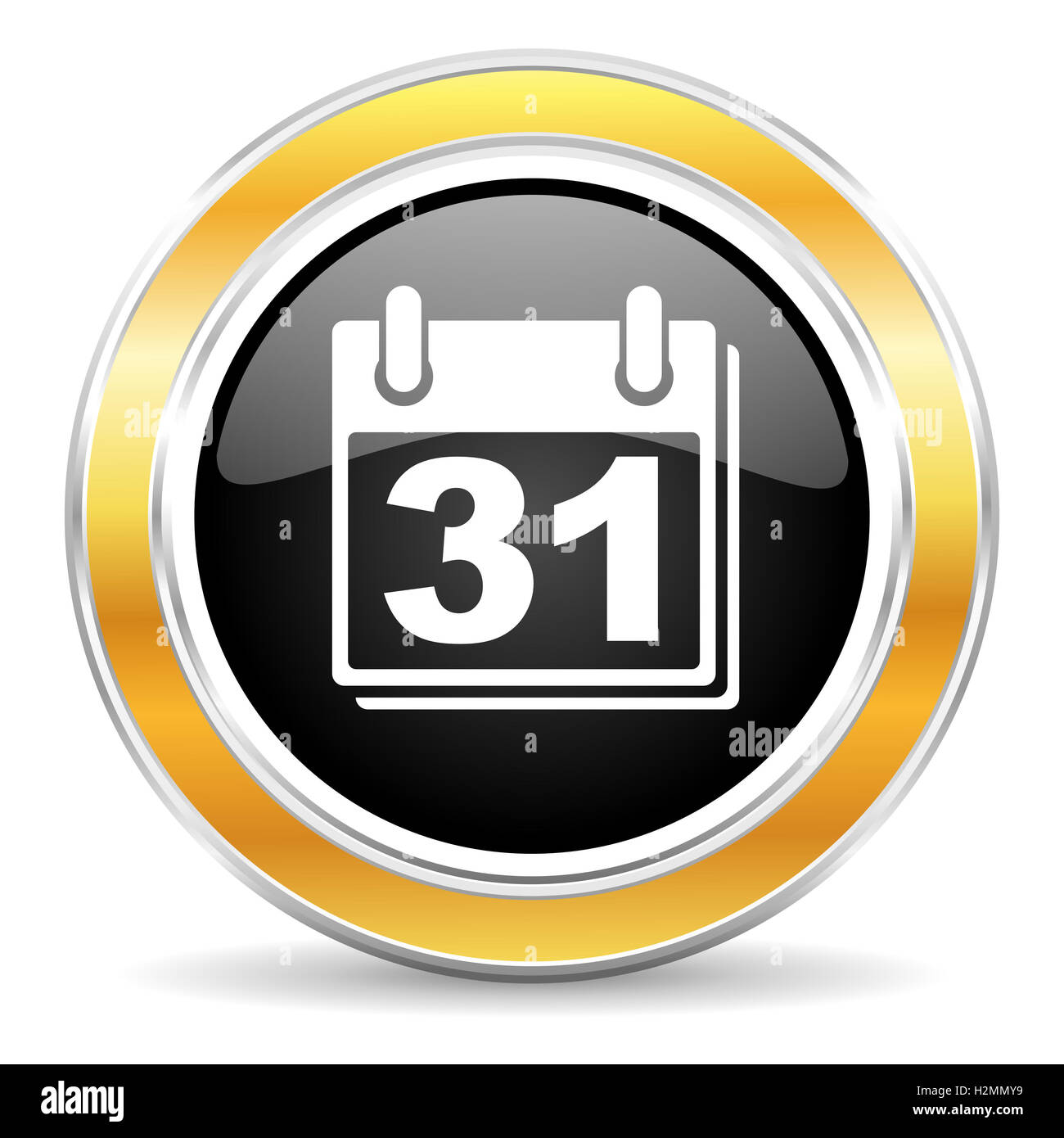 Golden calendar icon Cut Out Stock Images & Pictures - Alamy