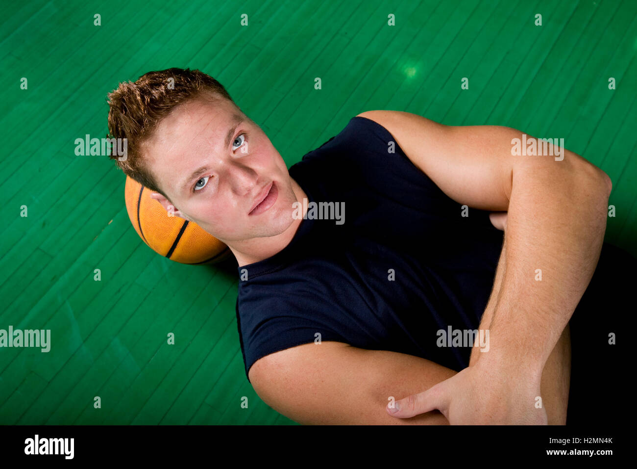 Resting Basketball Player Stock Photo - Alamy