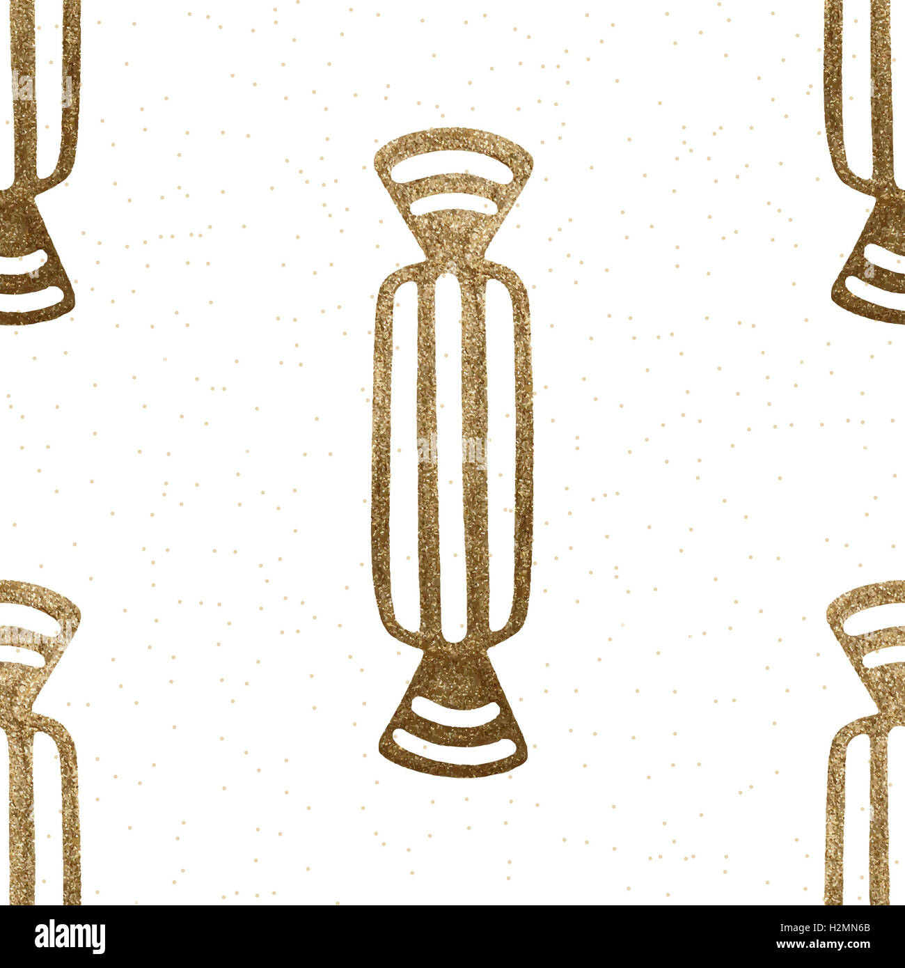 Hand drawn gold seamless pattern. Abstract candy vector background ...