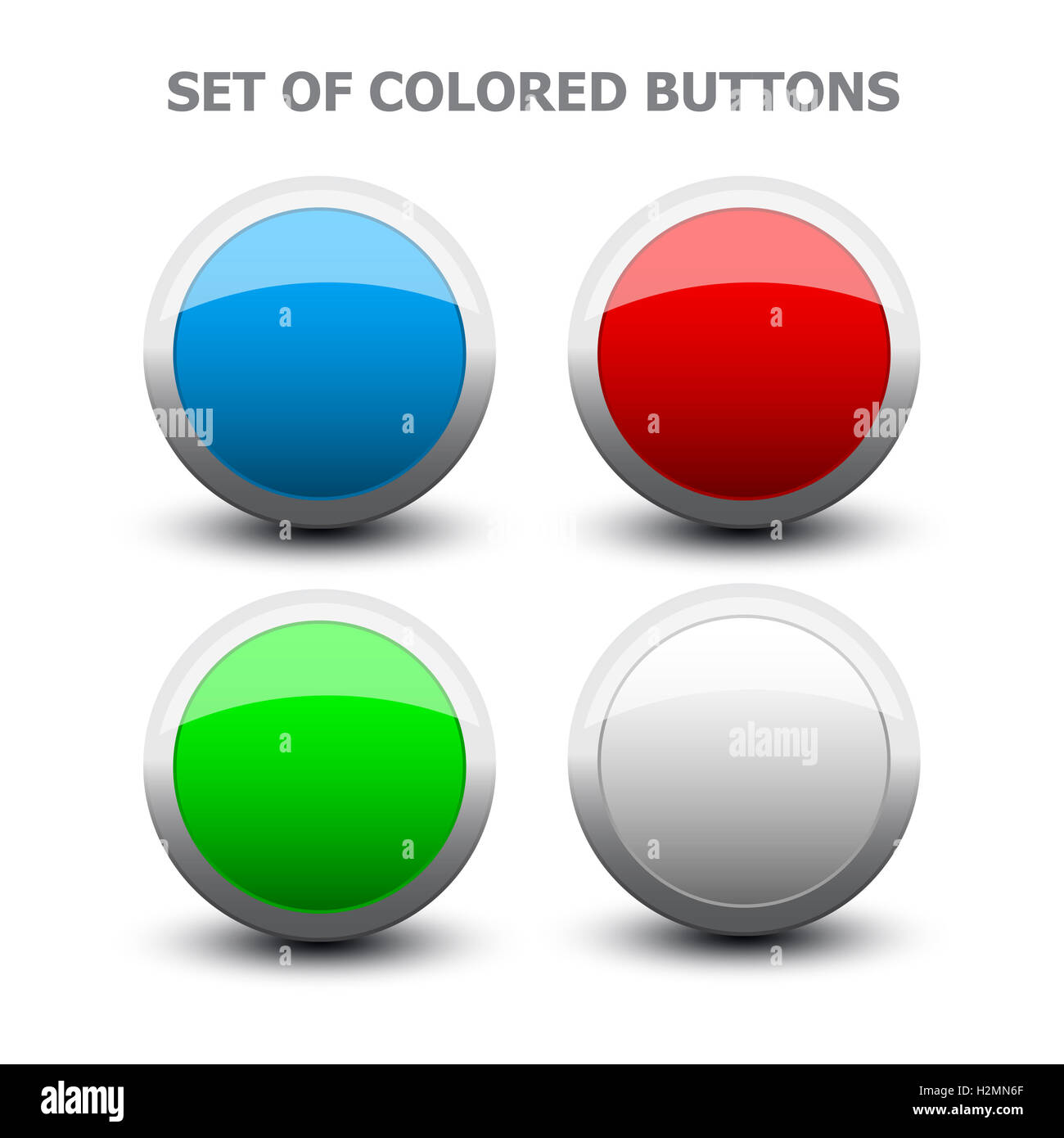 set of colored buttons Stock Photo - Alamy