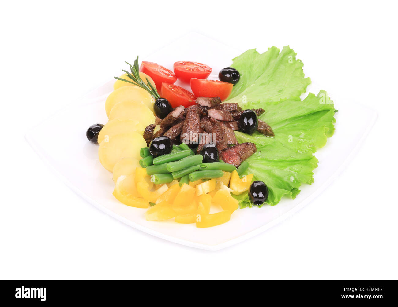 salad with beef fillet Stock Photo - Alamy