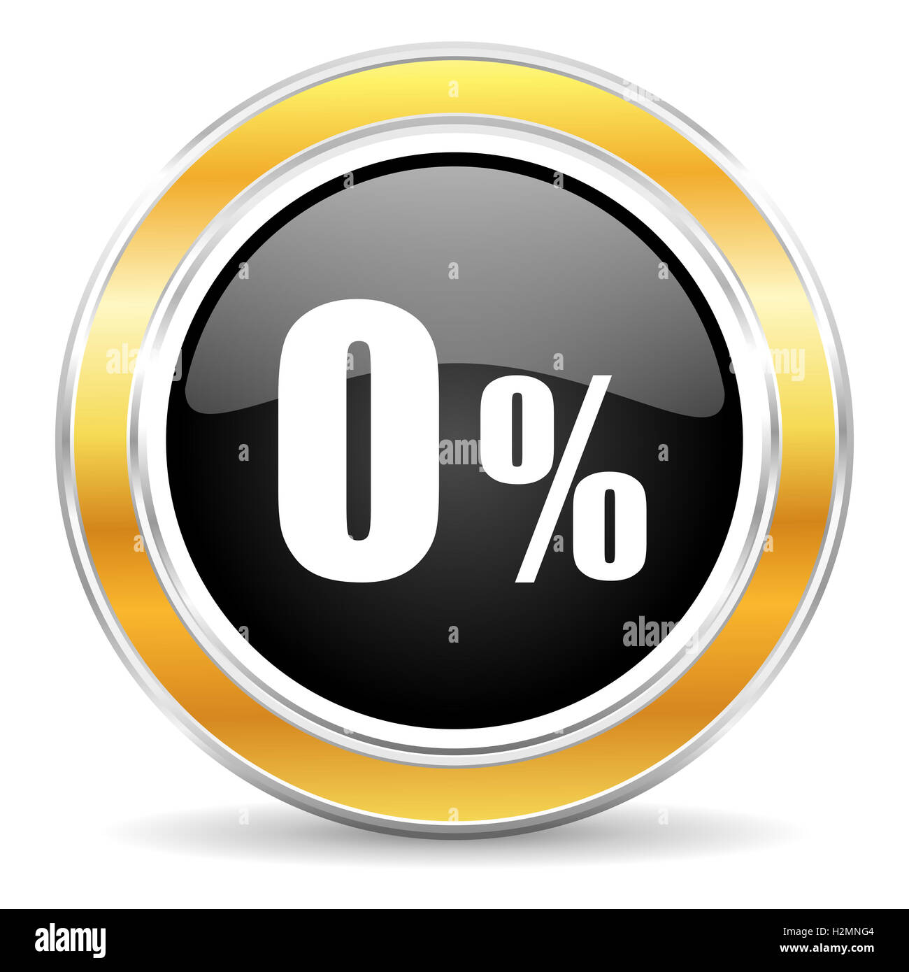 0 percent icon Stock Photo - Alamy