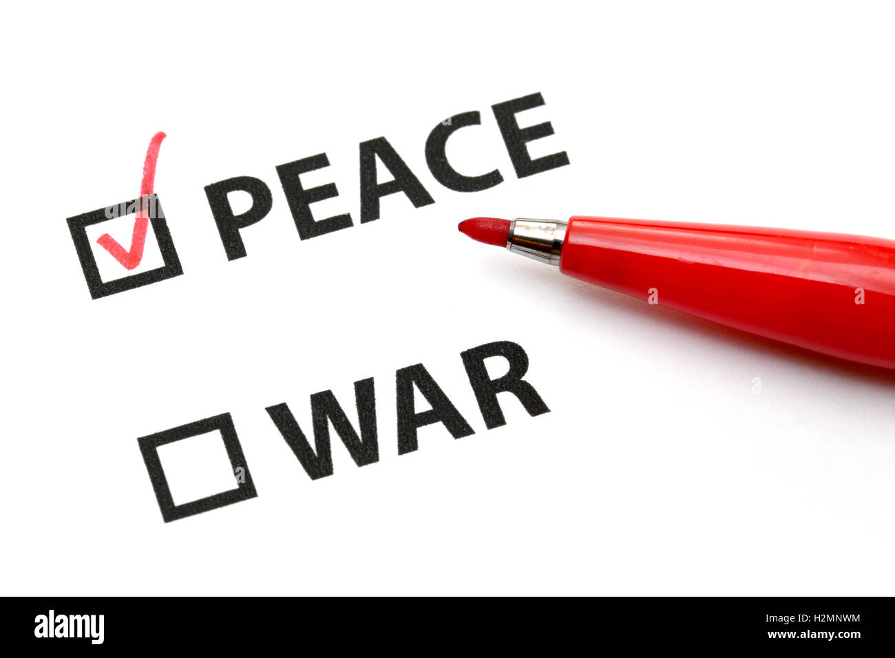 Peace or war Stock Photo - Alamy
