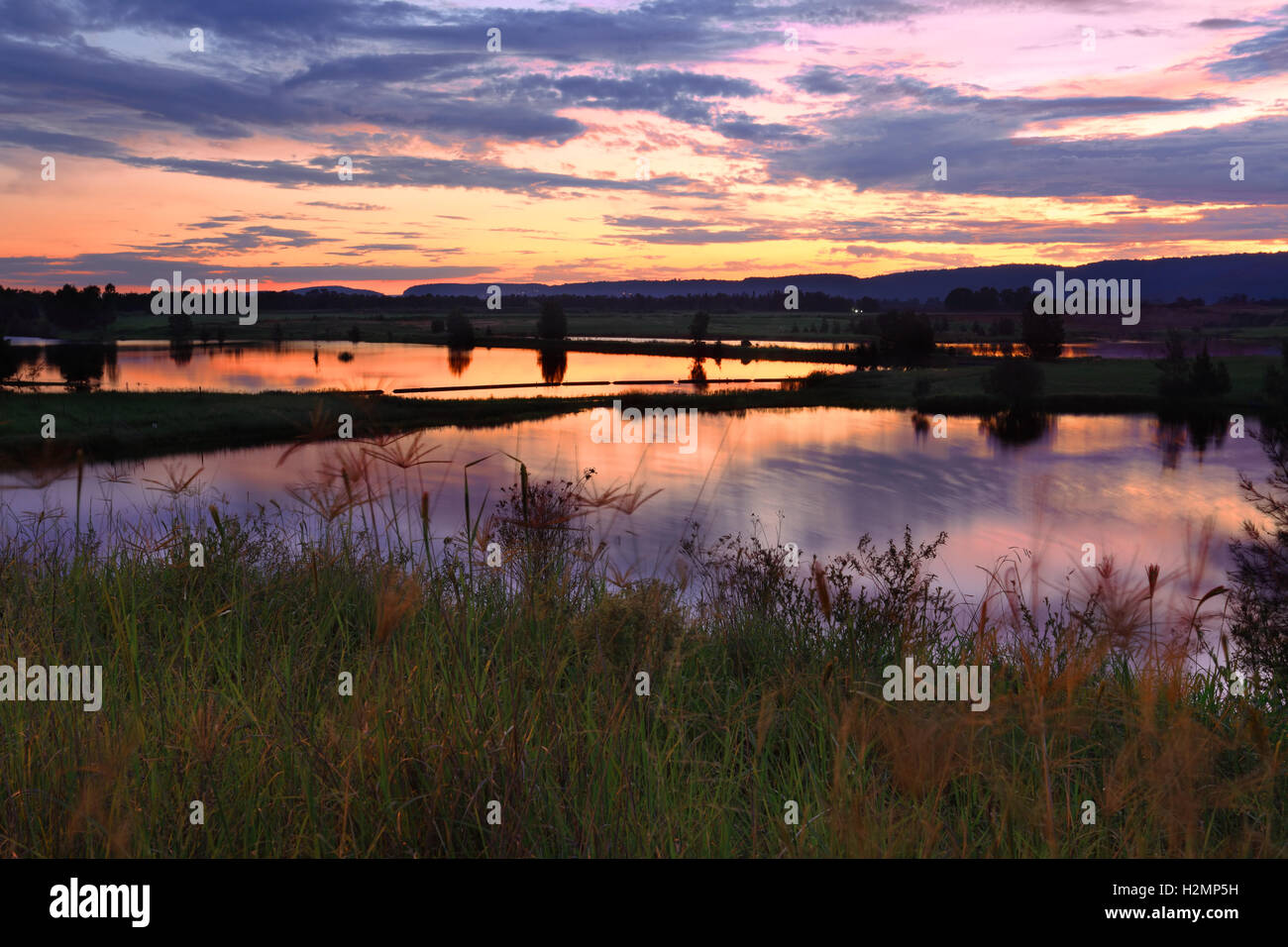 Penrith Lakes Sunset Stock Photo - Alamy