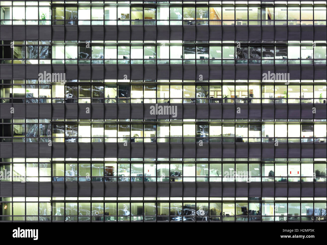 Exterior of modern building at night Stock Photo - Alamy