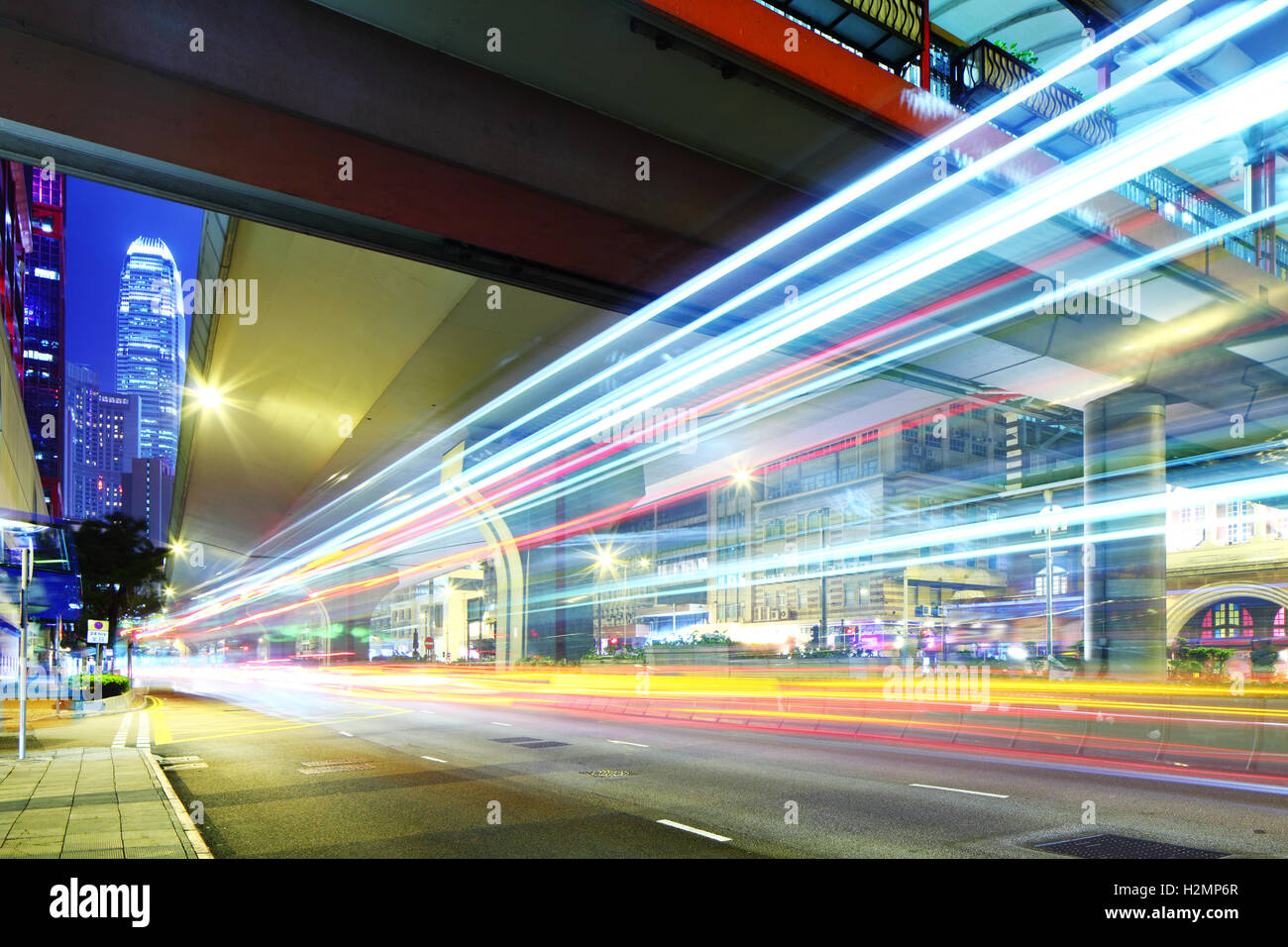 Traffic car light on roadway in city Stock Photo - Alamy
