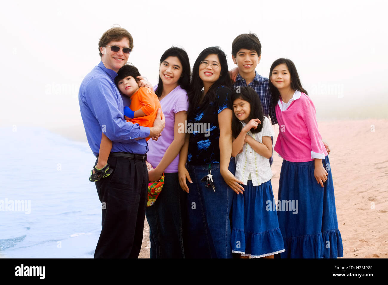 Large Multiracial Family Seven High Resolution Stock Photography and ...