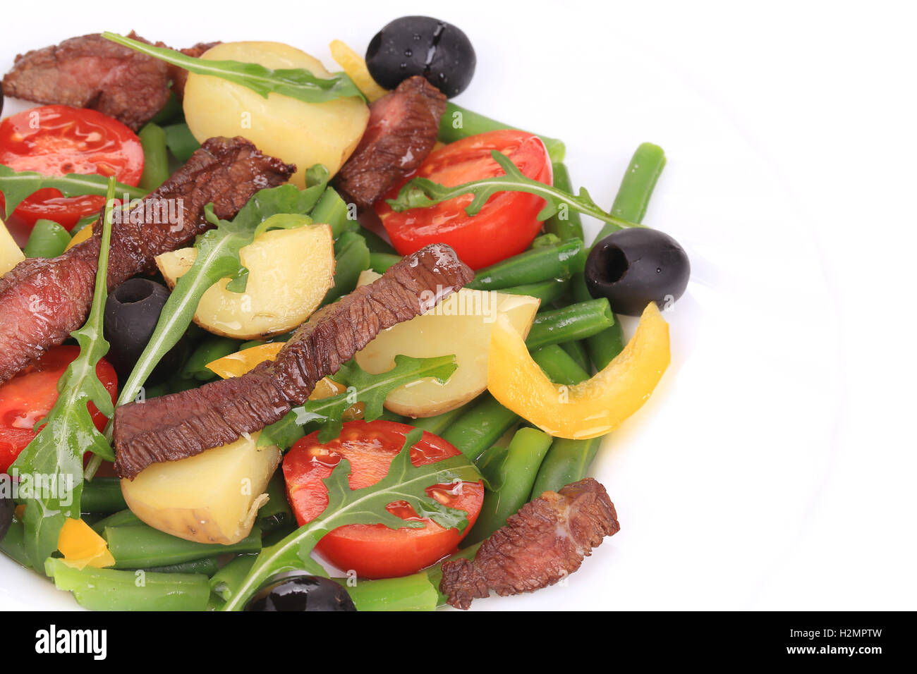 Salad with beef fillet Stock Photo - Alamy