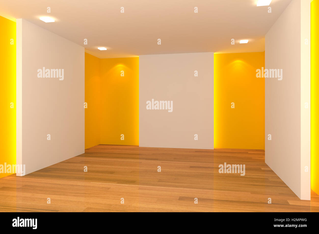 yellow empty room Stock Photo - Alamy