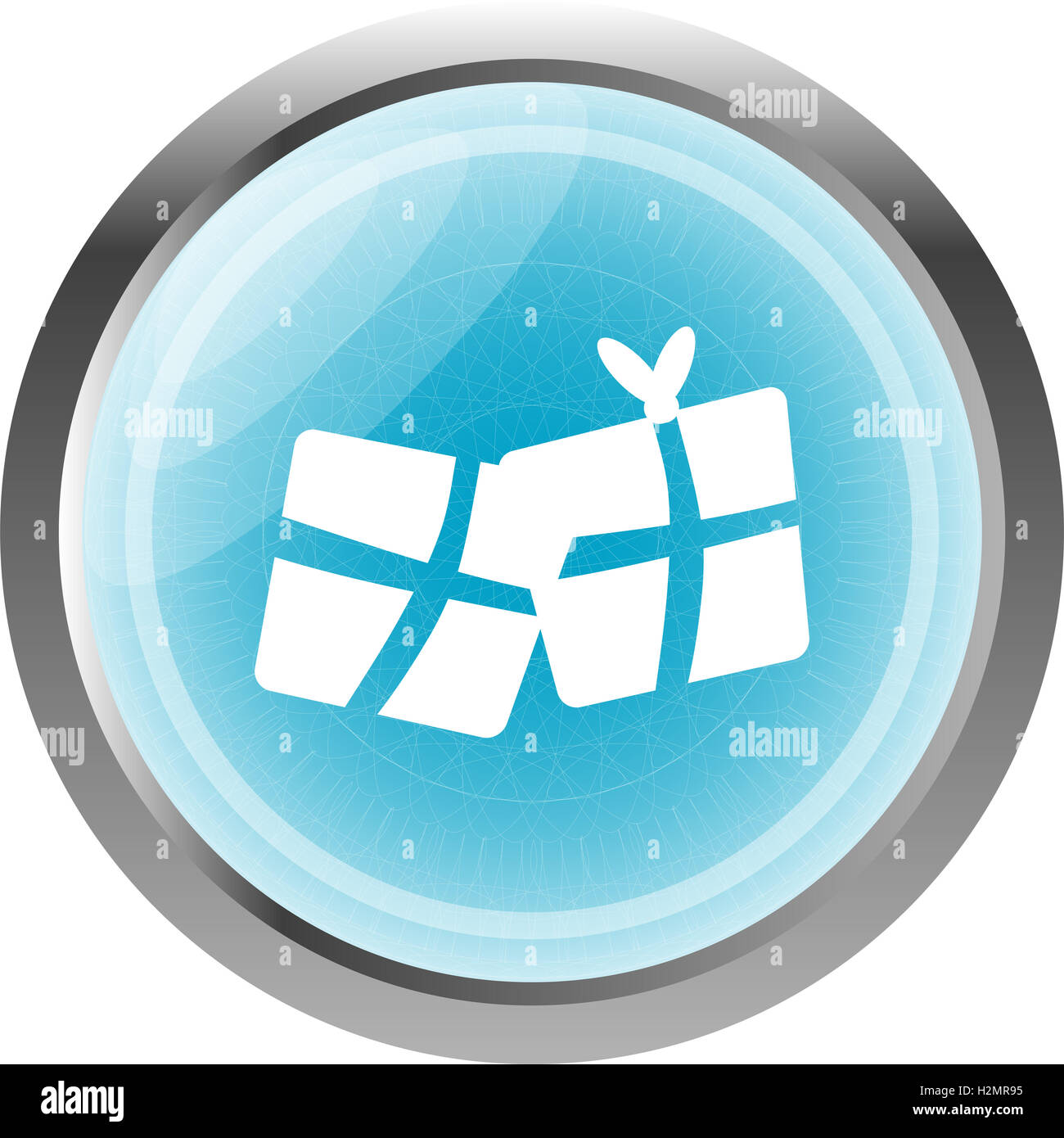 blue icon with gift boxes set, holiday concept Stock Photo - Alamy