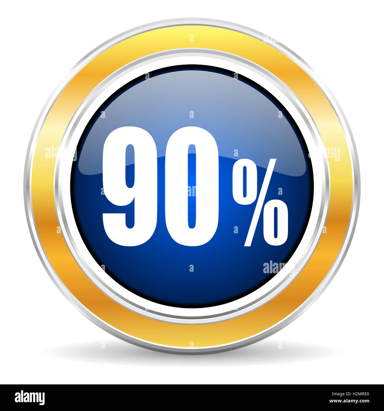 90 percent icon Stock Photo - Alamy