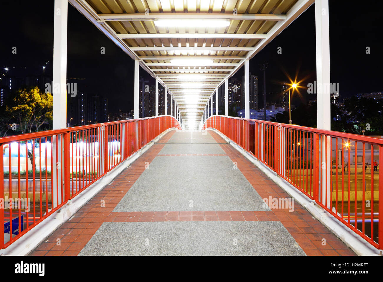 Footbridge in city Stock Photo - Alamy