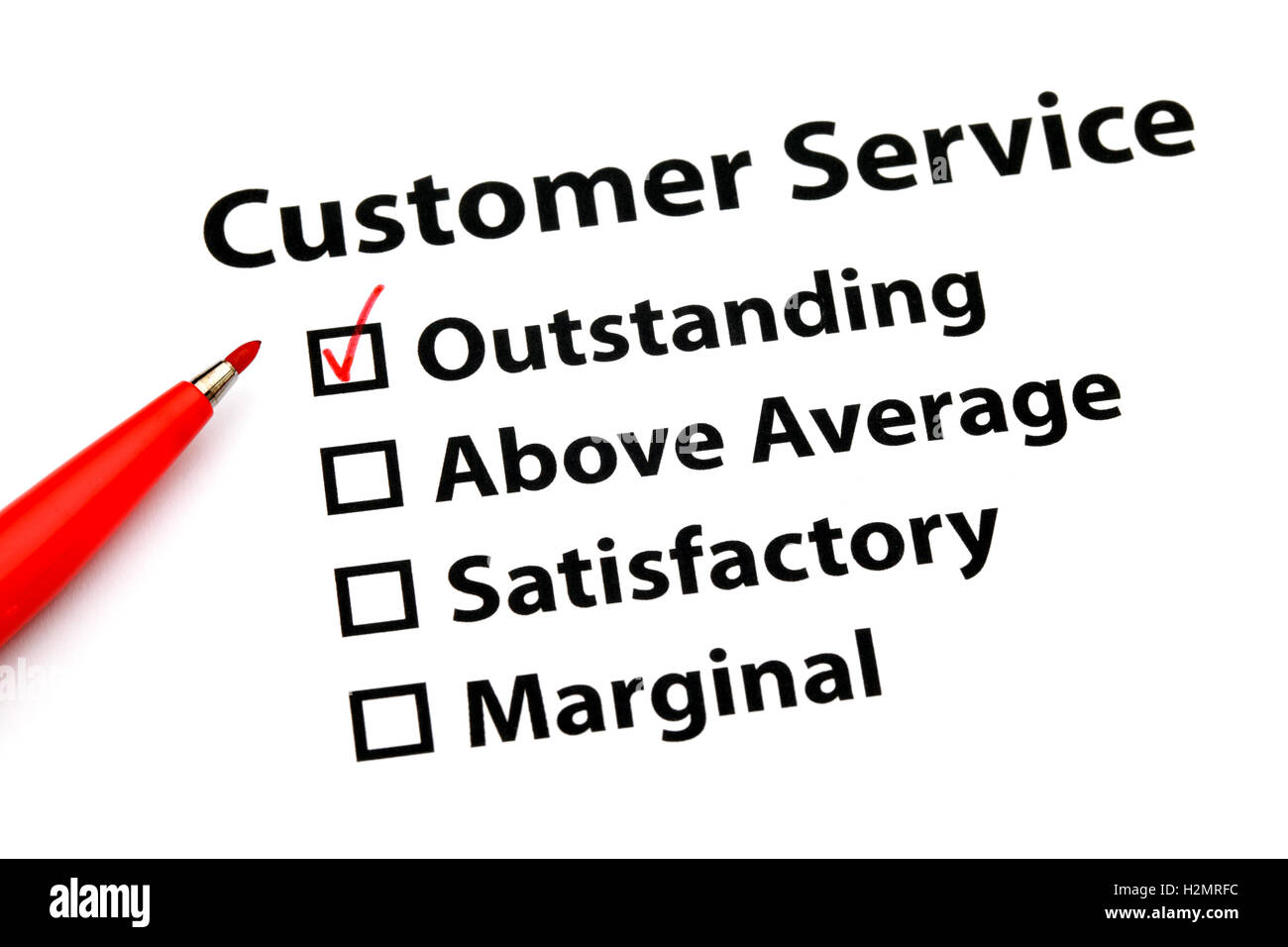 Service evaluation Cut Out Stock Images & Pictures - Alamy
