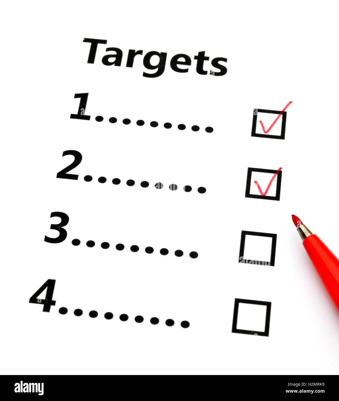 Checklists checklist check list choice Cut Out Stock Images & Pictures ...