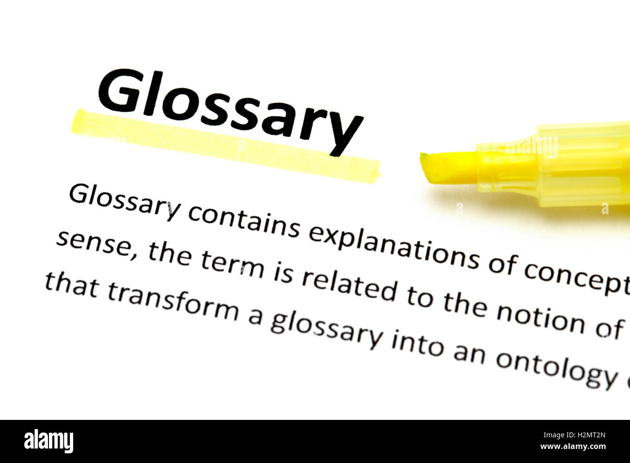 Glossary Example For Kids