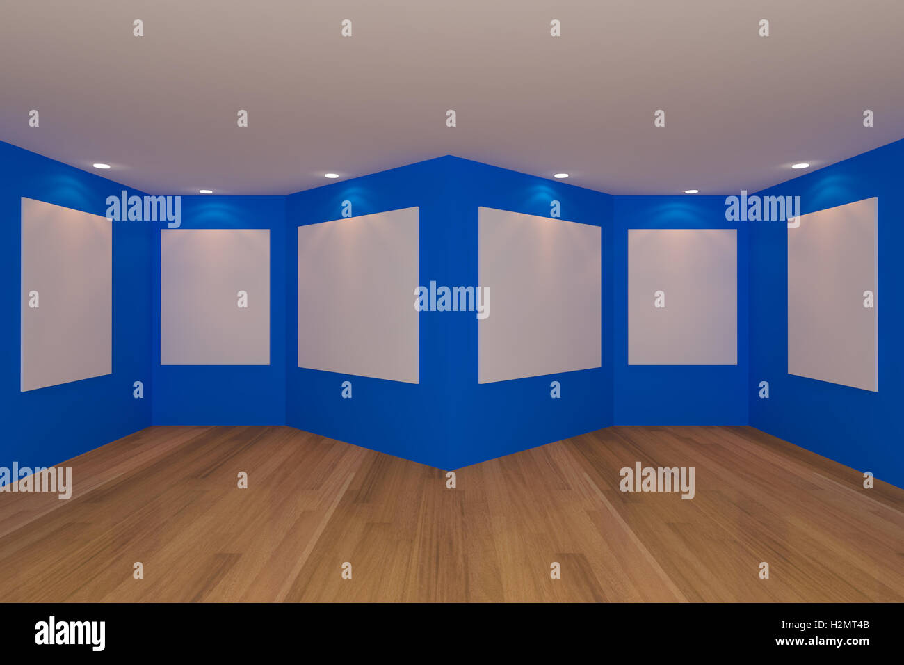 gallery blue room Stock Photo - Alamy