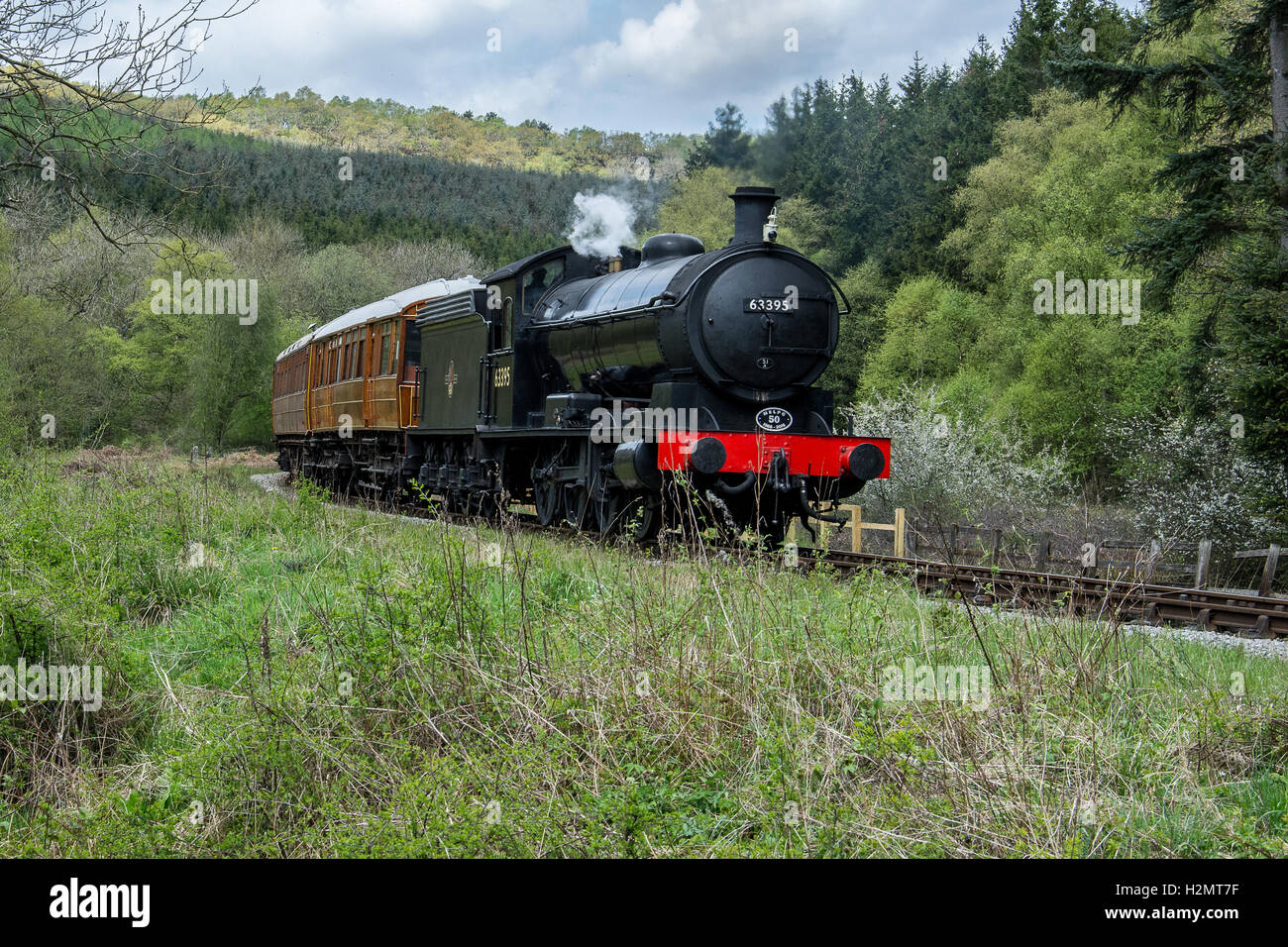 Q6 LNER Steam Loco 63395 Approaching Levisham on the North Yorkshire ...