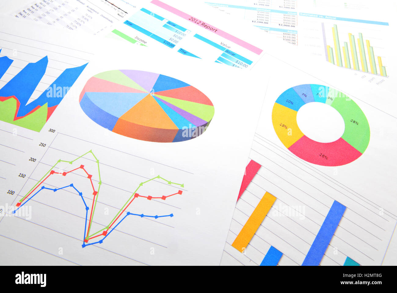 Graphical chart analysis Stock Photo - Alamy
