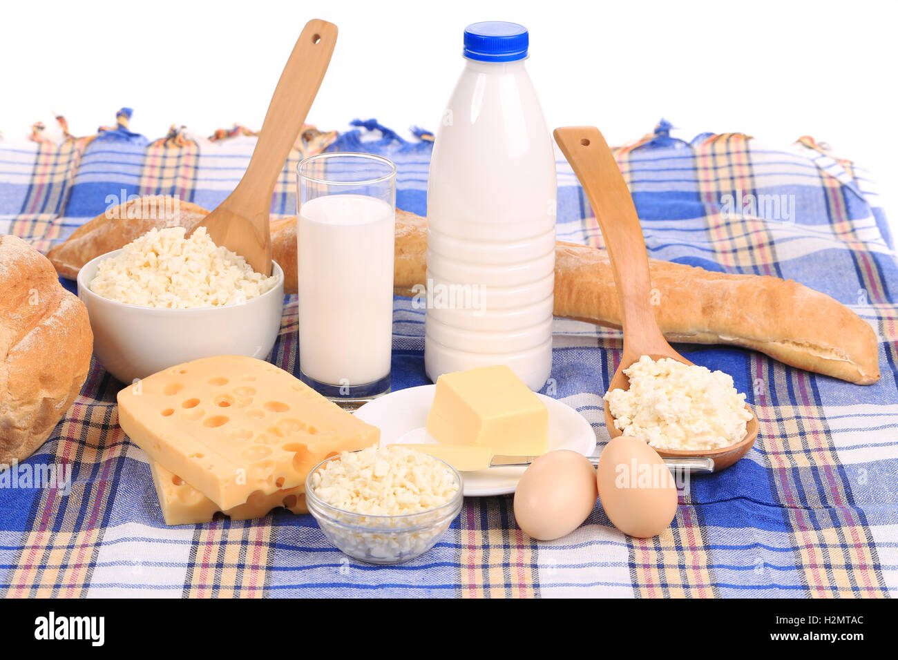 Healthy breakfast composition Stock Photo - Alamy