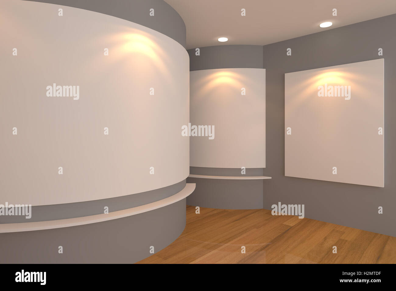 gallery gray room Stock Photo - Alamy