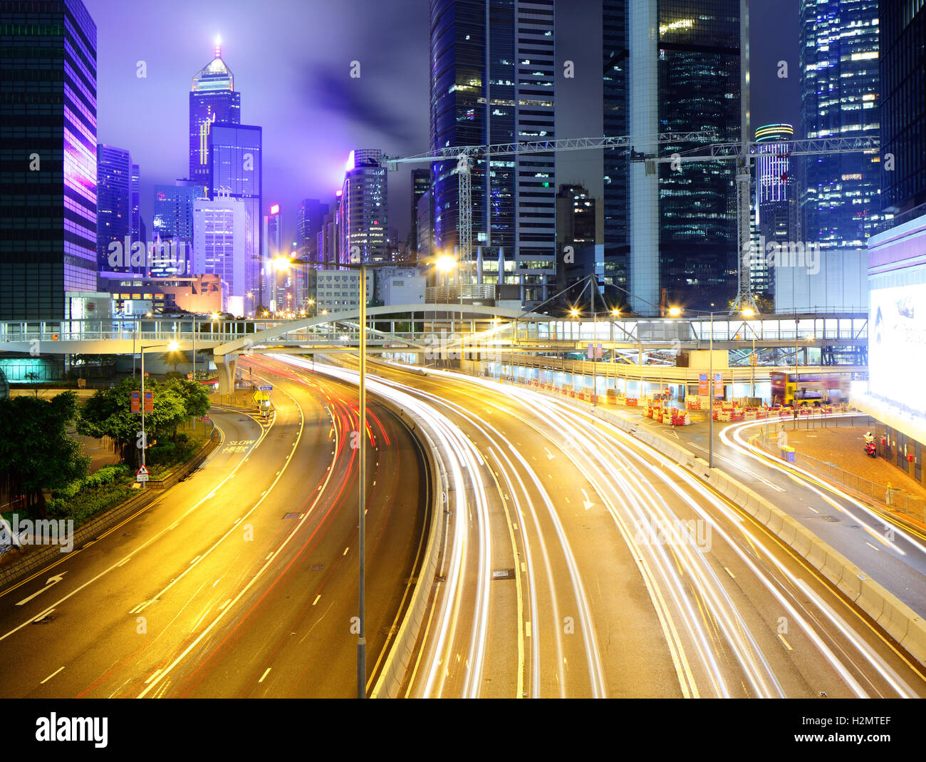 Highway in modern city Stock Photo - Alamy