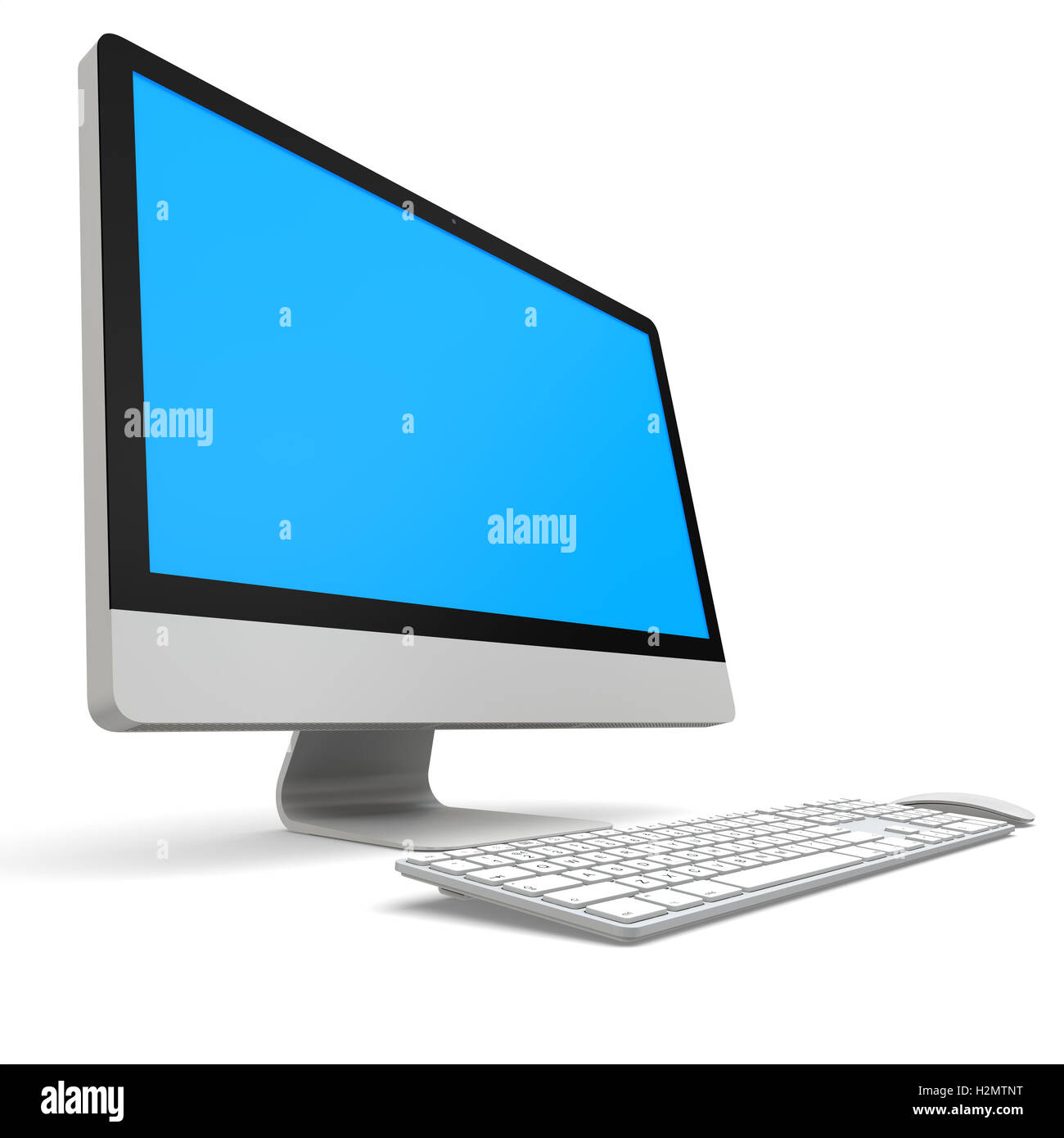 Computer blank blue hi-res stock photography and images - Alamy