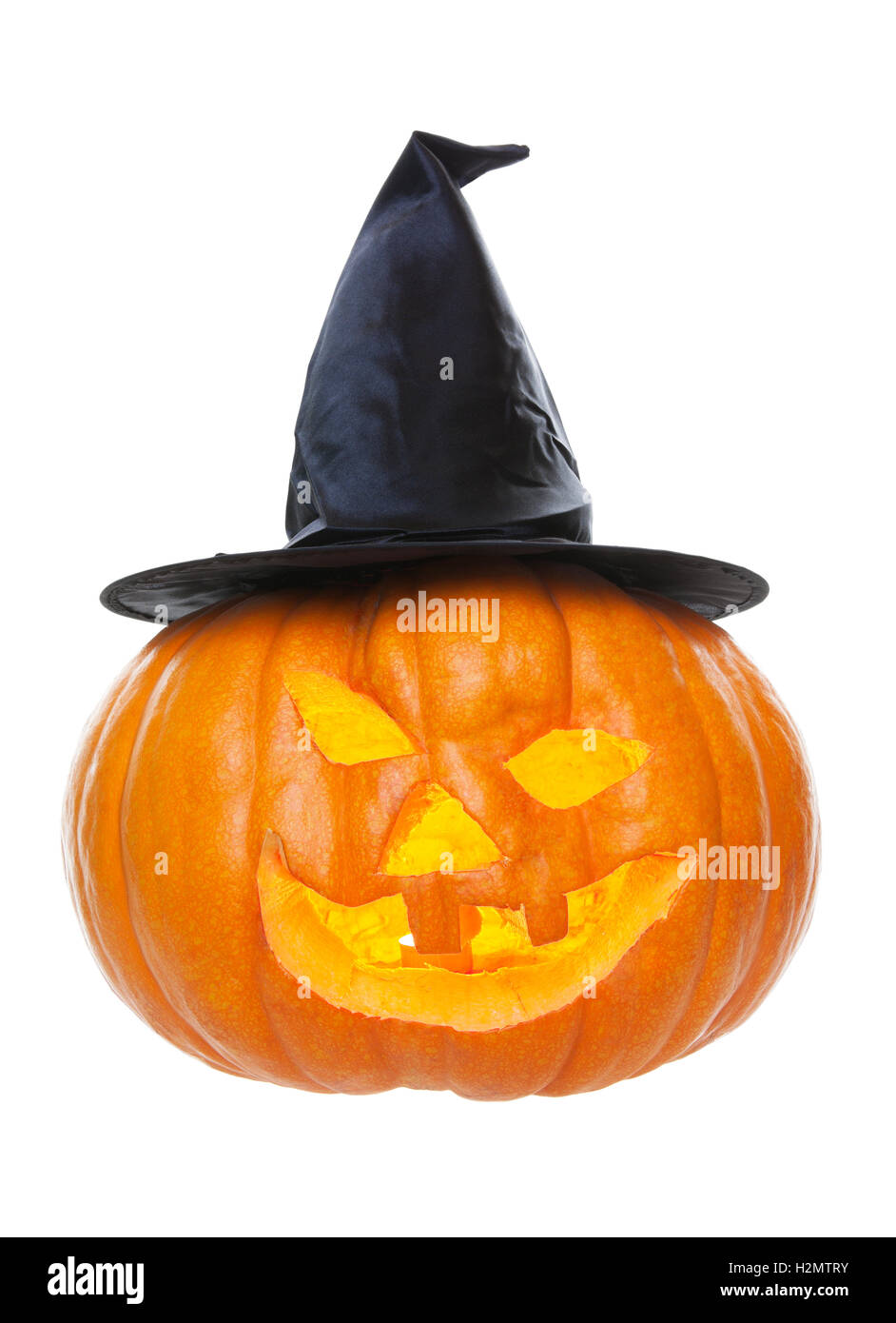 Hand carved evil pumpkin Cut Out Stock Images & Pictures - Alamy