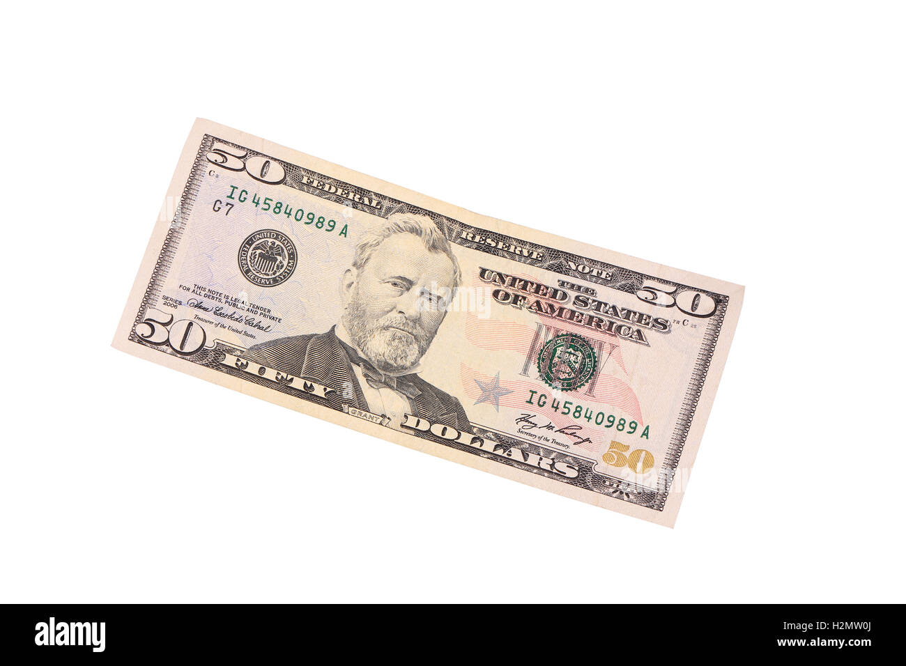 Fifty dollar bill Stock Photo - Alamy