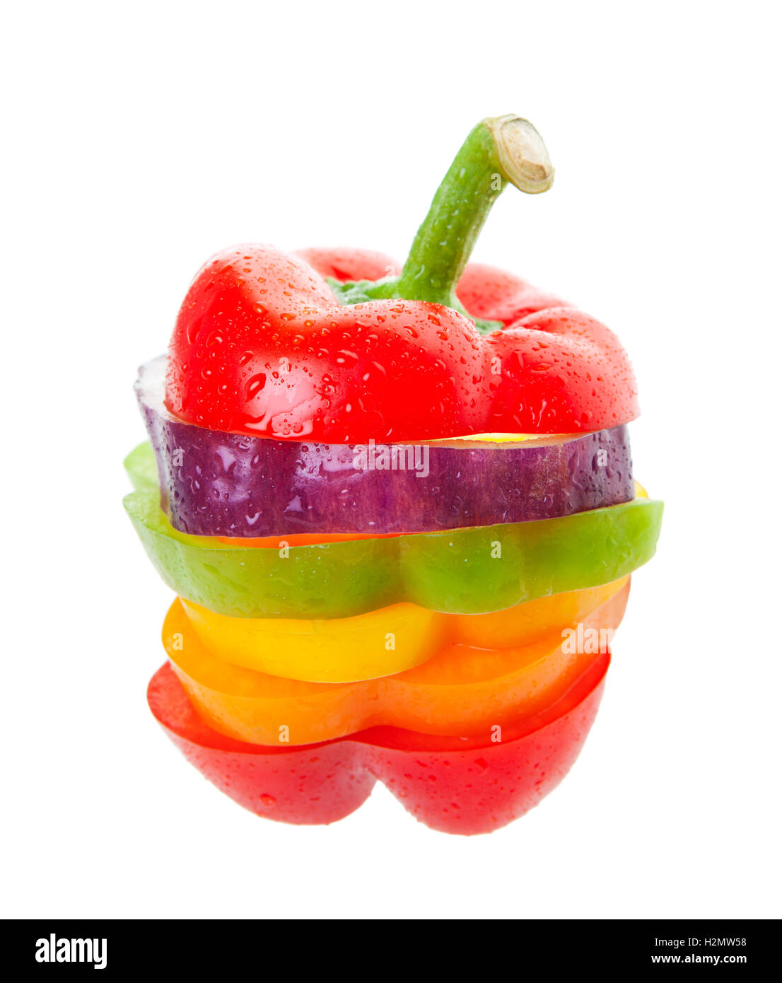 Mixed Pepper Slices Stock Photo - Alamy