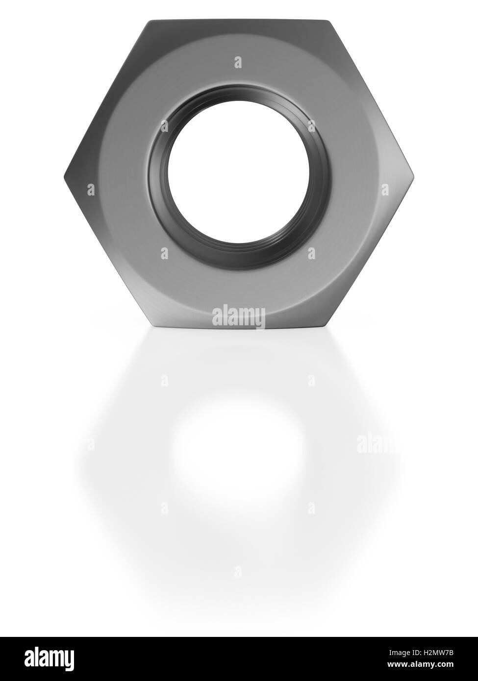 Nut on white background. Isolated 3D image Stock Photo - Alamy