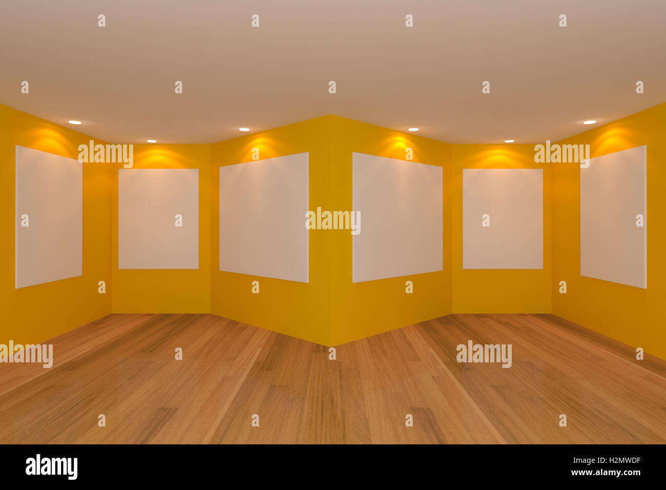 gallery yellow room Stock Photo - Alamy