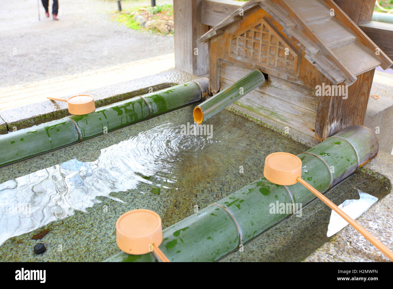 Water purification in japanese temple Stock Photo - Alamy