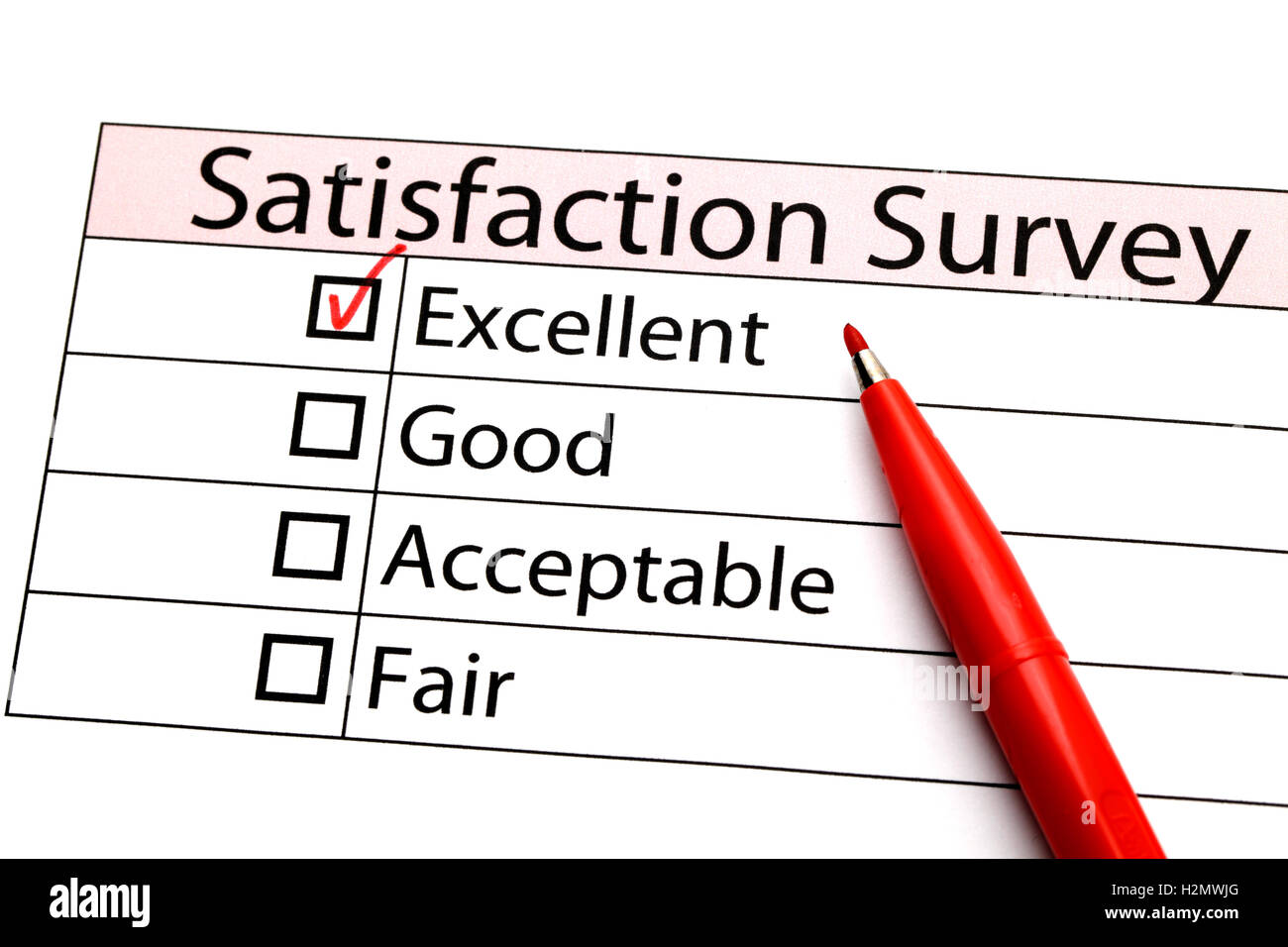 Customer satisfaction checklist hi-res stock photography and images - Alamy
