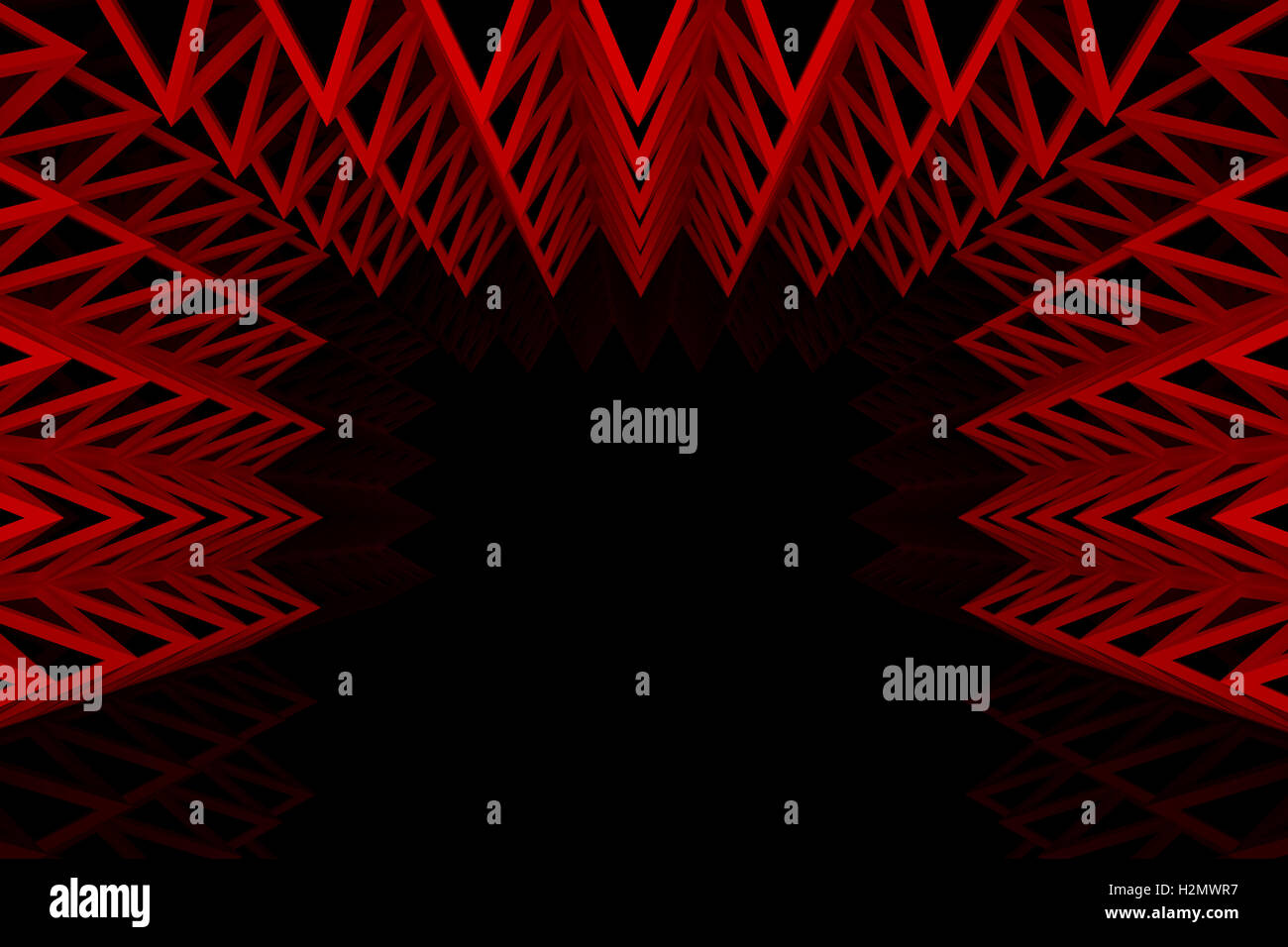 Abstract red triangle truss wall Stock Photo - Alamy